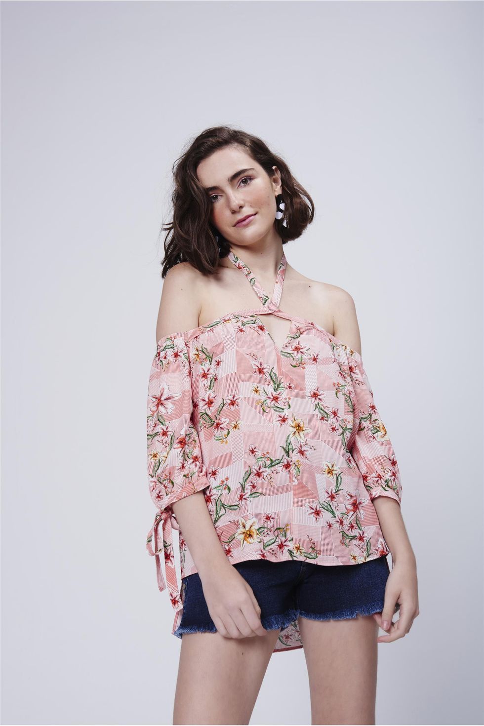 Bata Feminina Estampada com Amarração - Damyller